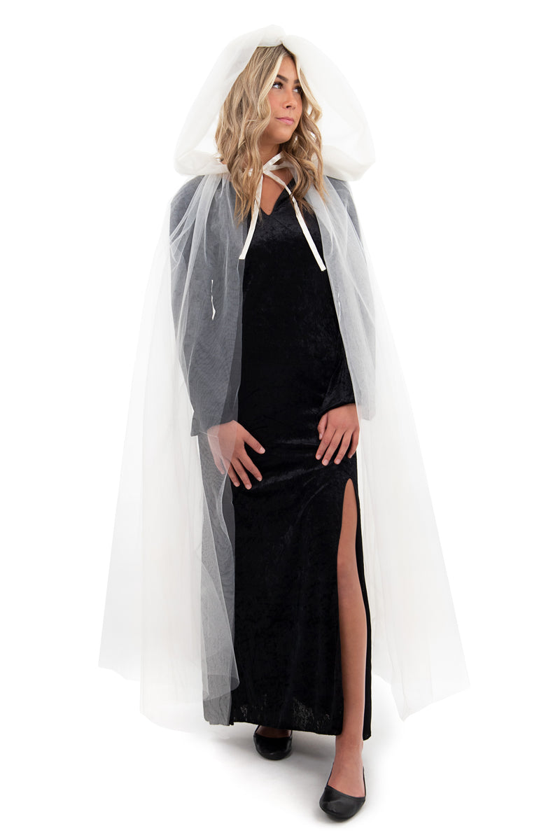 Adult Ivory Tulle Cloak – Little Adventures