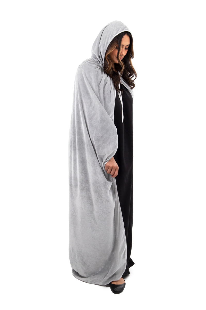 Adult Grey Velvet Cloak | Little Adventures