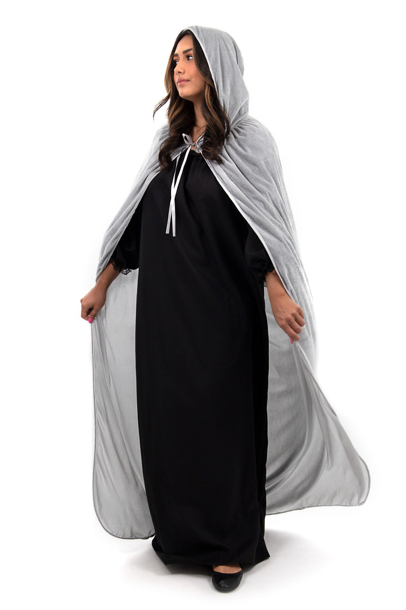 Adult Grey Velvet Cloak | Little Adventures