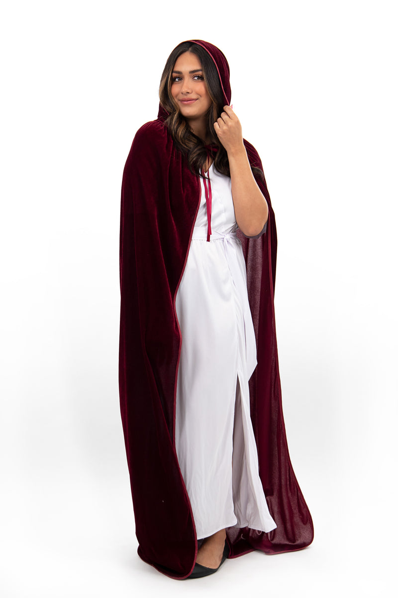 Adult Maroon Velvet Cloak – Little Adventures